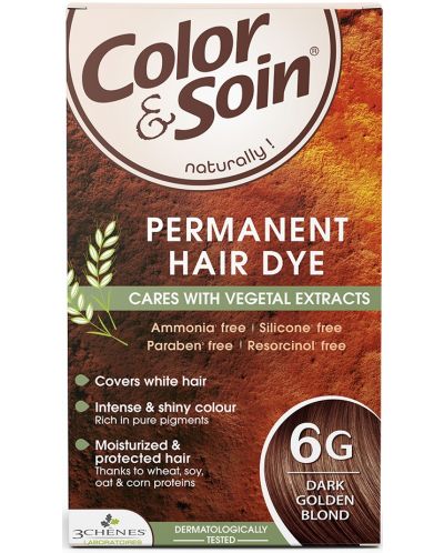3 Chenes Color & Soin Боя за коса, 6G Тъмнозлатисто рус цвят | Ozone.bg