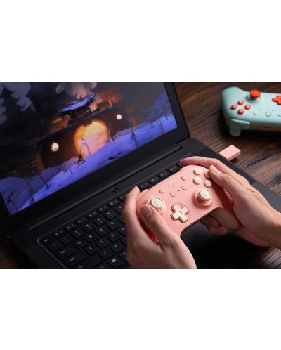 Безжичен контролер 8BitDo - Ultimate 2C 2.4G, Hall-Effect, Peach (PC ...