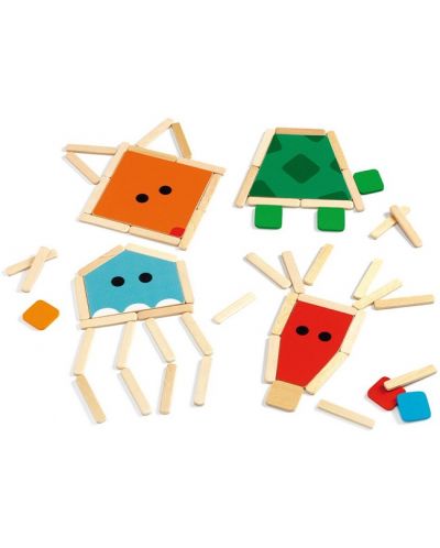 Детски дървен пъзел Djeco - Stick Basic | Отлична цена | Ozone.bg