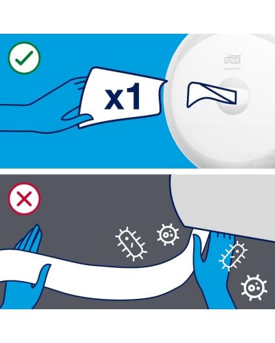 Двупластова тоалетна хартия Tork - SmartOne Advanced, T8, 6 х 1150 къса ...