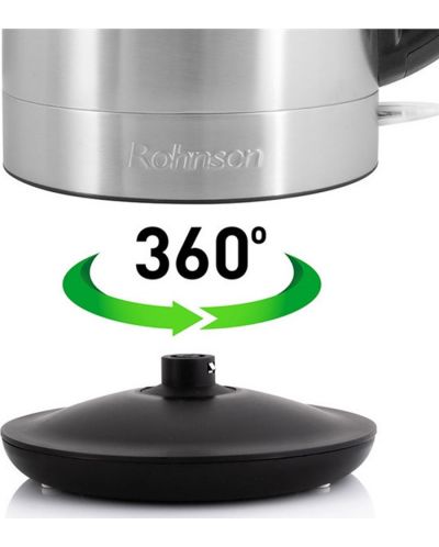 Електрическа кана Rohnson - R-7625, 2200W, 1.7 l, сива/черна | Ozone.bg