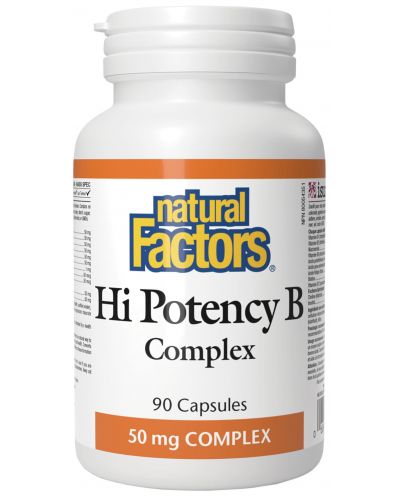 Hi Potency B Complex, 90 капсули, Natural Factors | Ozone.bg