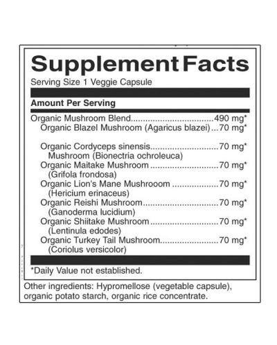 Full Spectrum 7 Mushroom Complex, 60 капсули, Swanson | Ozone.bg