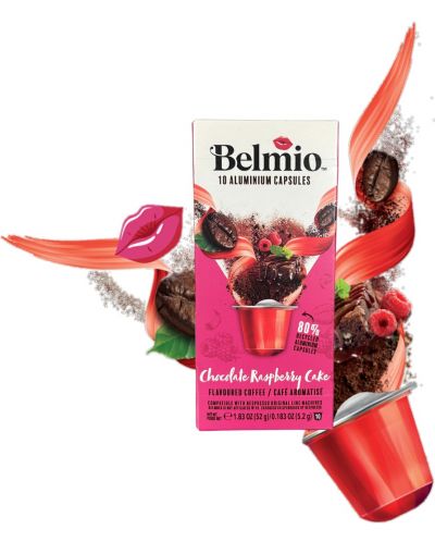 Кафе капсули Belmio - Chocolate Raspberry Cake Nespresso, 10 броя ...