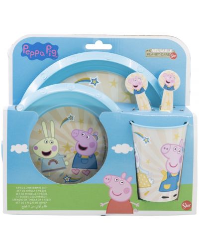 Комплект за хранене Stor - Peppa Pig Core, 5 части | Добра цена | Ozone.bg