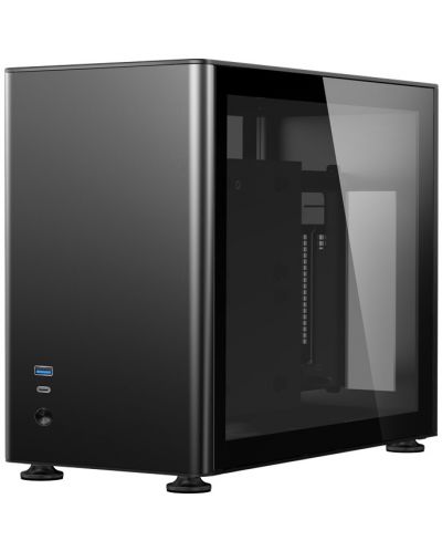 Кутия Jonsbo - A4, mini tower, черна/прозрачна | Ozone.bg