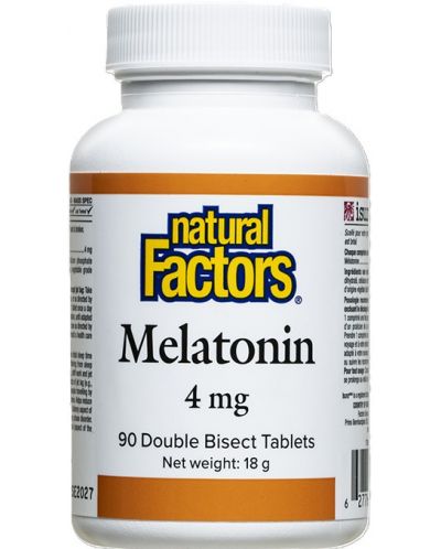 Melatonin, 4 mg, 90 таблетки, Natural Factors | Ozone.bg