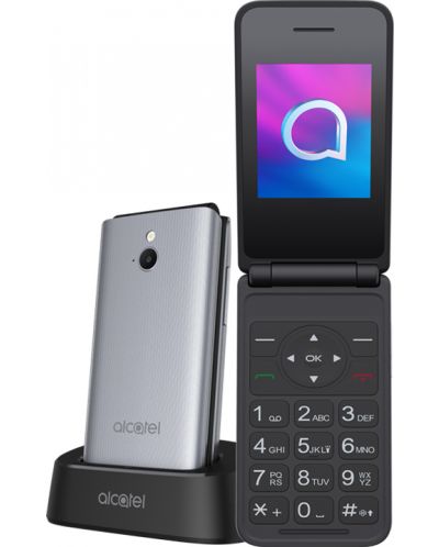 Мобилен телефон Alcatel - 3082X Fold, 4G, 2.4, сребрист | Ozone.bg