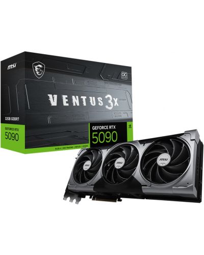 Видеокарта MSI - GeForce RTX 5090 VENTUS 3X OC, 32GB, GDDR7 | Ozone.bg