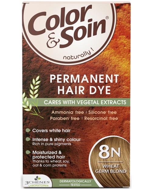 3 Chenes Color & Soin Боя за коса, 8N Житно рус цвят | Ozone.bg