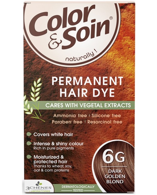 3 Chenes Color & Soin Боя за коса, 6G Тъмнозлатисто рус цвят | Ozone.bg