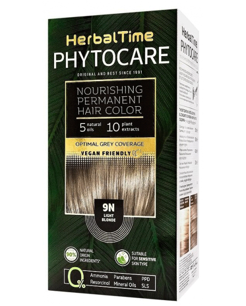 Herbal Time Phytocare Боя за коса, 9N Светло рус | Ozone.bg