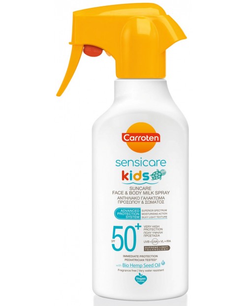Carroten Sensicare Kids Слънцезащитно мляко-спрей за деца, SPF 50+, 270 ml | Ozone.bg