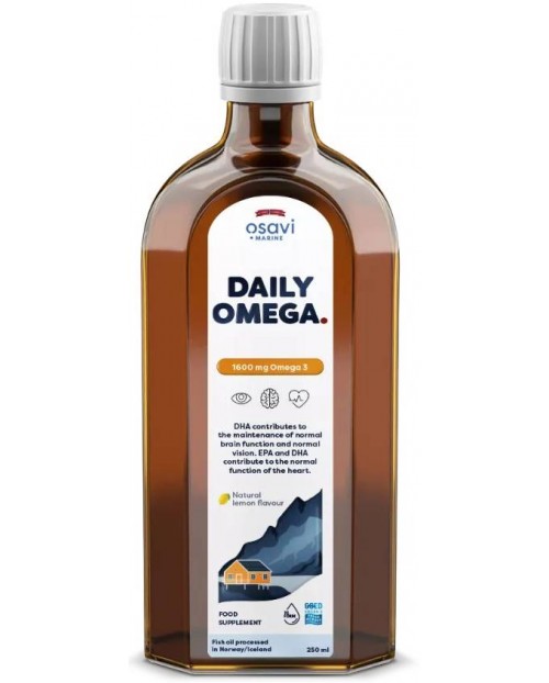 Daily Omega, 1600 mg, лимон, 250 ml, Osavi | Ozone.bg