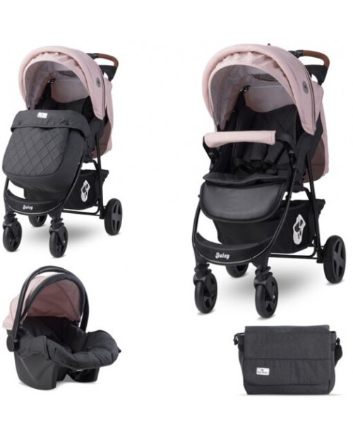 Детска комбинирана количка 2 в 1 Lorelli - Daisy Set, розова | Ozone.bg