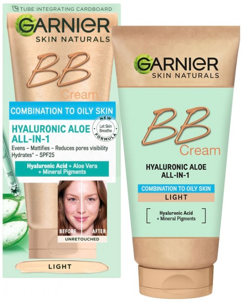 Garnier Skin Naturals BB крем за лице Hyaluronic Aloe Oil free, Light ...