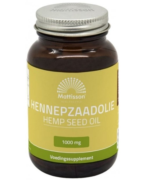 Hemp Seed Oil, 1000 mg, 60 капсули, Mattisson Healthstyle | Ozone.bg