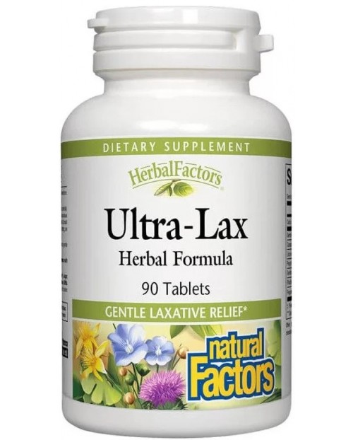 Herbal Factors Ultra-Lax, 90 таблетки, Natural Factors | Ozone.bg