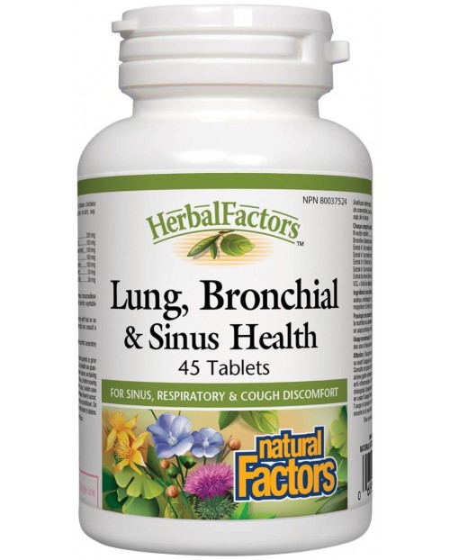 Herbal Factors Lung, Bronchial and Sinus Health, 45 таблетки, Natural ...