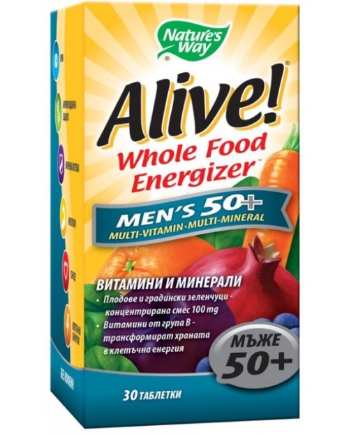 Alive Men's 50+ Mултивитамини, 30 таблетки, Nature's Way | Ozone.bg
