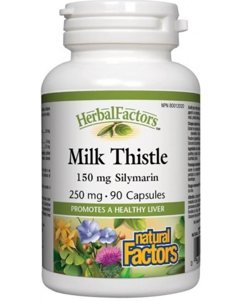 Herbal Factors Milk Thistle, 250 mg, 90 капсули, Natural Factors | Ozone.bg