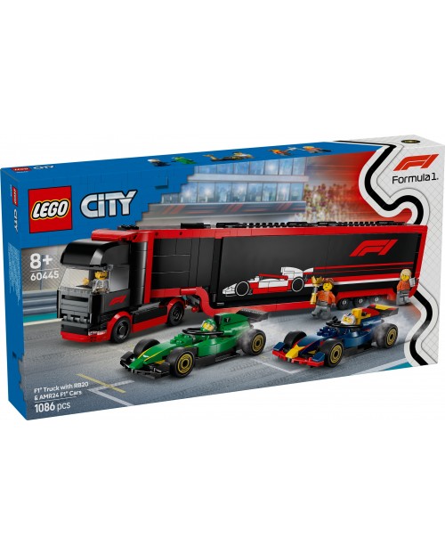 Конструктор LEGO City - Камион от F1 с коли RB20 и AMR24 от F1 (60445 ...