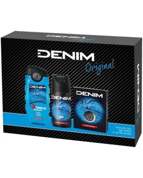 Denim Original Комплект - Лосион за след бръснене, дезодорант и душ гел ...