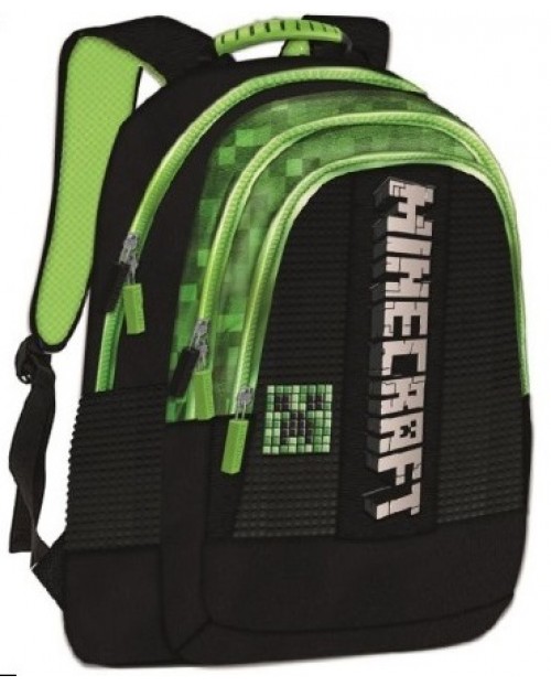 Комплект ученическа раница и несесер със съдържание Minecraft pixel | Ozone.bg