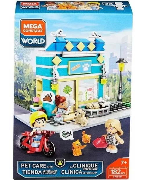 Конструктор Mega Construx World - Магазин за домащни любимци, 182 части ...