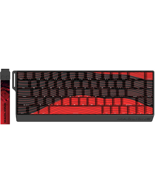 Механична клавиатура Madlions - Fire 68 Ultra 8K, Linear, RGB, червена ...