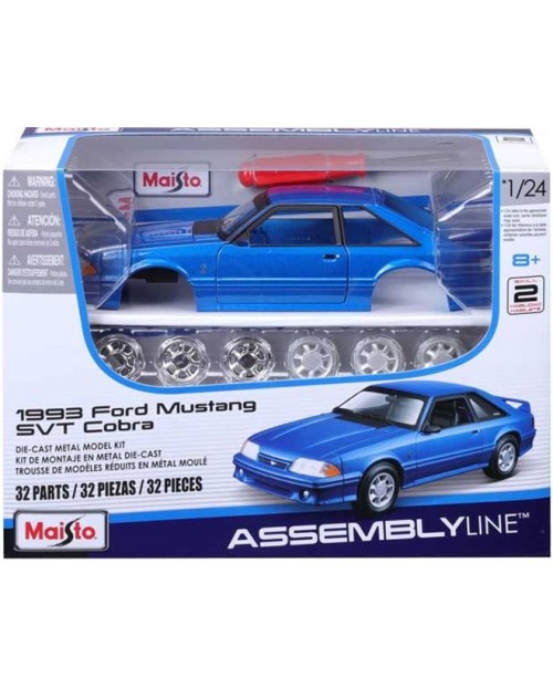 Метална кола за сглобяване Maisto Assembly Line - 1993 Ford Mustang SVT ...