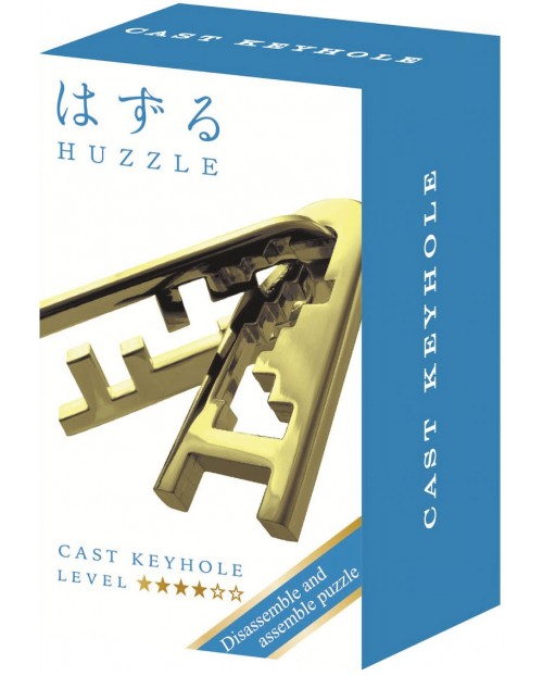 Метален логически пъзел Hanayama - Mini Huzzle Cast Keyhole, gold ...