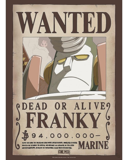 Мини плакат GB eye Animation: One Piece - Franky Wanted Poster | Ozone.bg