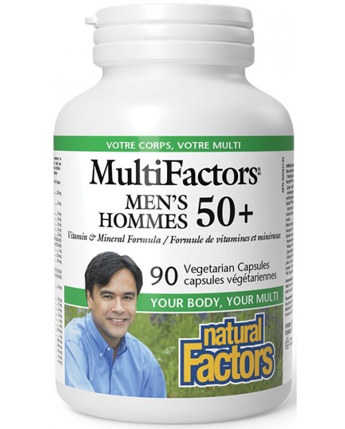 MultiFactors Men's Hommes 50+, 90 капсули, Natural Factors | Ozone.bg