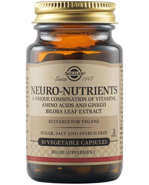 Neuro-Nutrients, 30 растителни капсули, Solgar | Ozone.bg