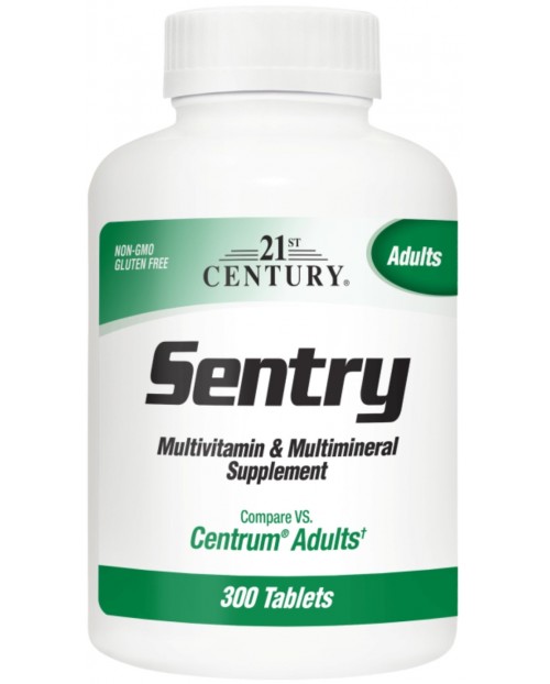 Sentry Multivitamin & Multimineral, 300 таблетки, 21st Century | Ozone.bg