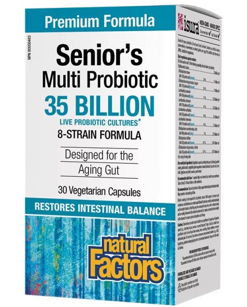 Senior's Multi Probiotic, 30 капсули, Natural Factors | Ozone.bg