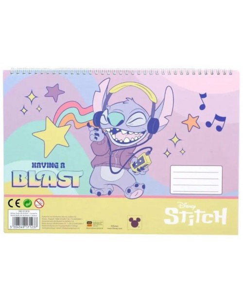 Скицник за рисуване Gim Stich - 40 страници, със стикери | Ozone.bg