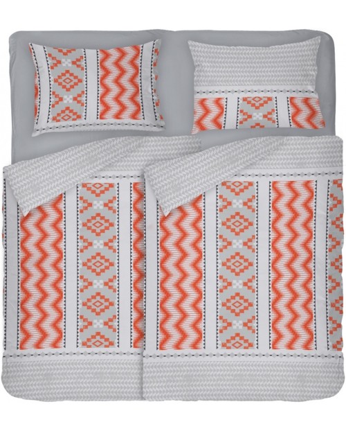 Спален комплект от 5 части Dilios - Folklore Grey, 100% памук Ранфорс ...