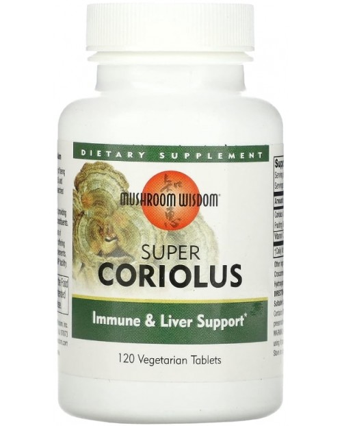 Super Coriolus, 120 таблетки, Mushroom Wisdom | Ozone.bg