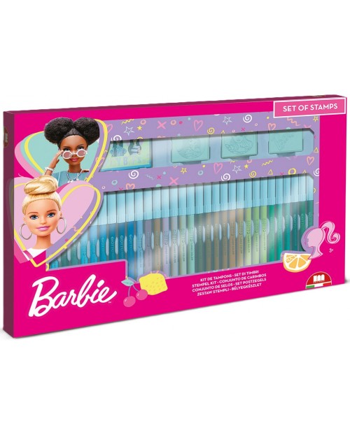 Комплект флумастери Multiprint Barbie - 36 броя, с 3 печата | Ozone.bg