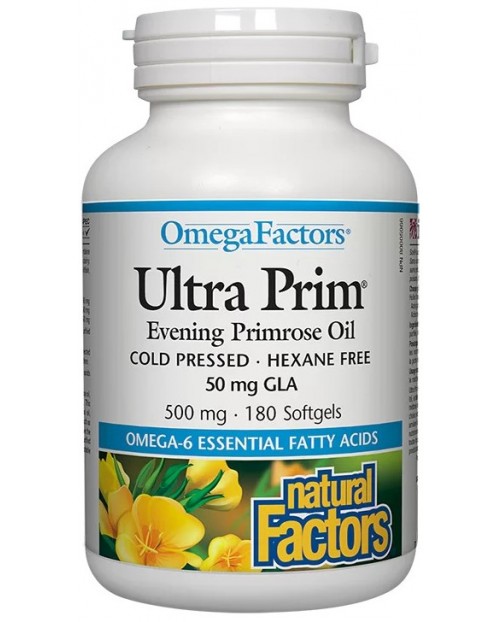 Ultra Prim Evening Primrose Oil, 500 mg, 180 капсули, Natural Factors ...