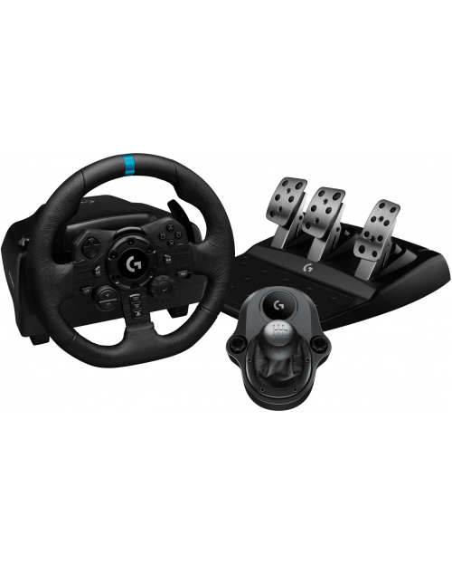 Волан с педали Logitech - G923 Shifter Combo, PS4/PS5/PC, черен | Ozone.bg