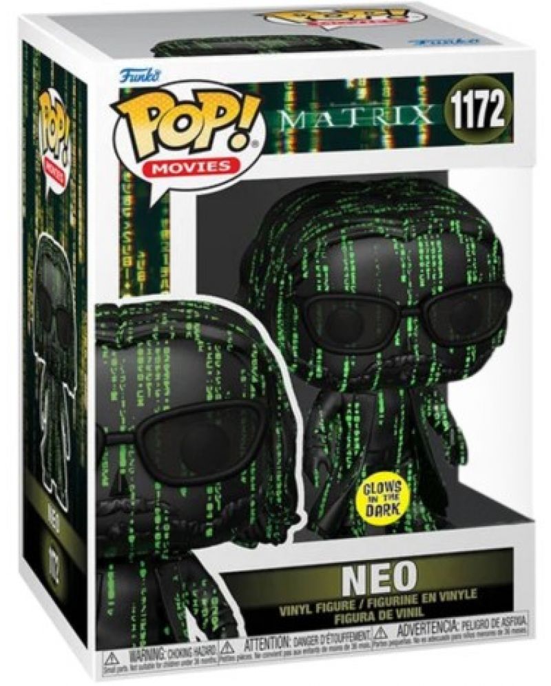 Фигура Funko POP! Movies: The Matrix - Neo in the Matrix (Glows in the ...
