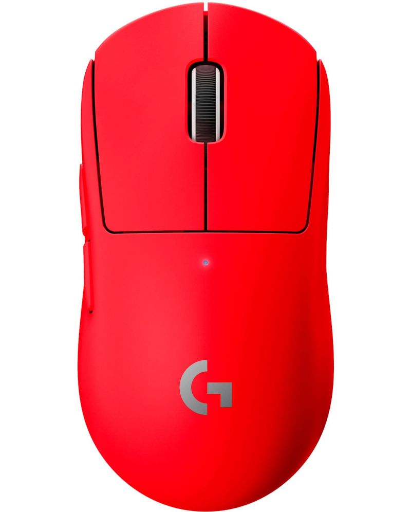 Гейминг мишка Logitech - Pro X Superlight, оптична, безжична, червена ...