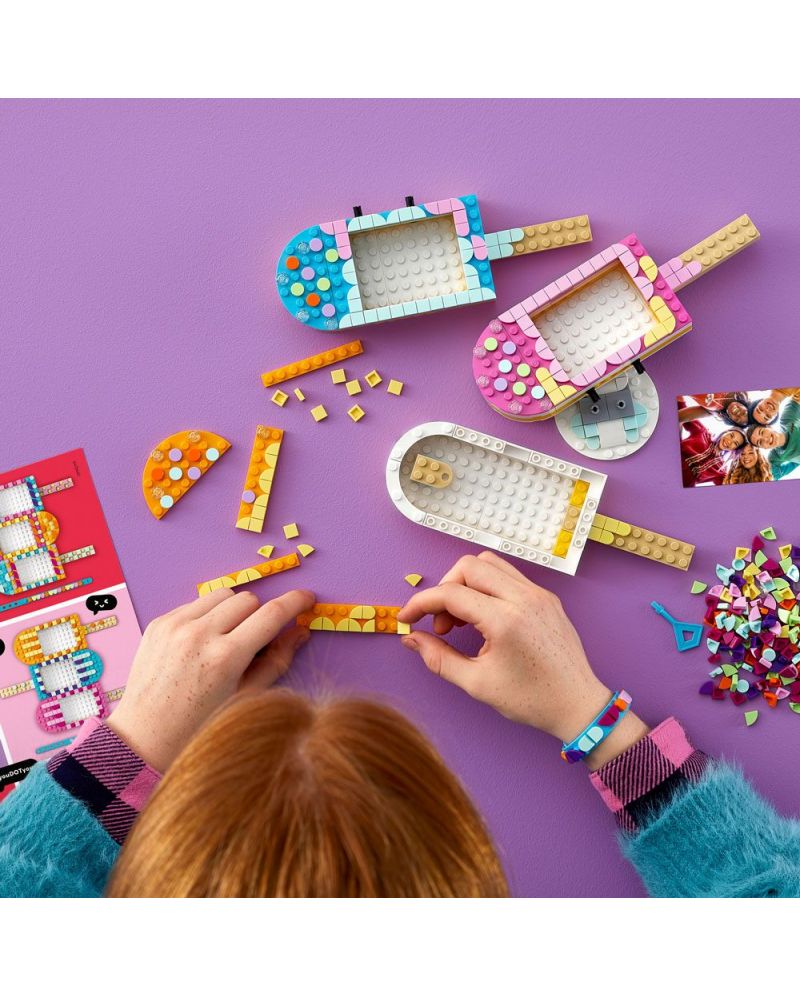 Комплект LEGO Dots - Гривна и рамка за снимки Ice Cream (41956 ...