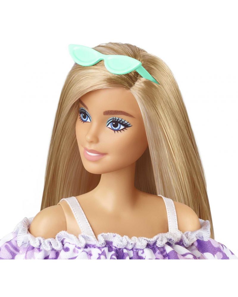 Кукла Barbie The Ocean - Барби, с лилава рокля на цветя | Отлична цена ...