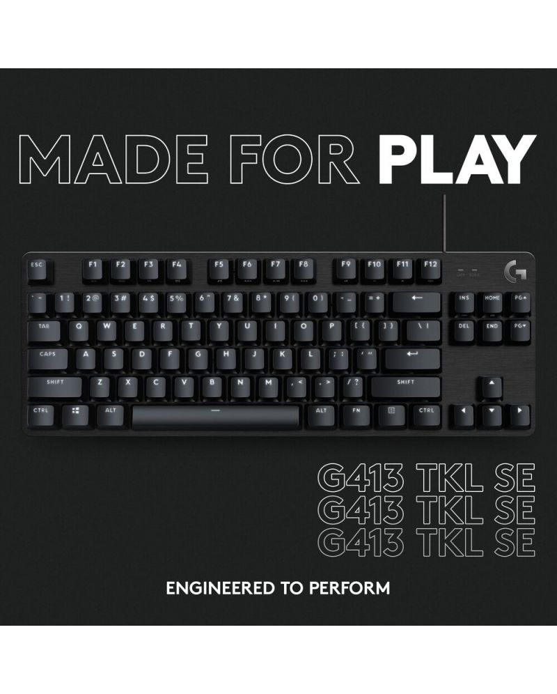 Механична клавиатура Logitech - G413 TKL SE, tactile, LED, черна | Ozone.bg