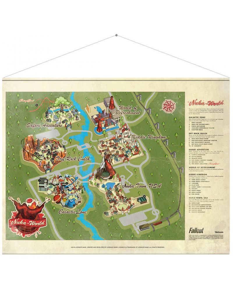 Плакат Gaya Games: Fallout - Nuka World Map | Ozone.bg