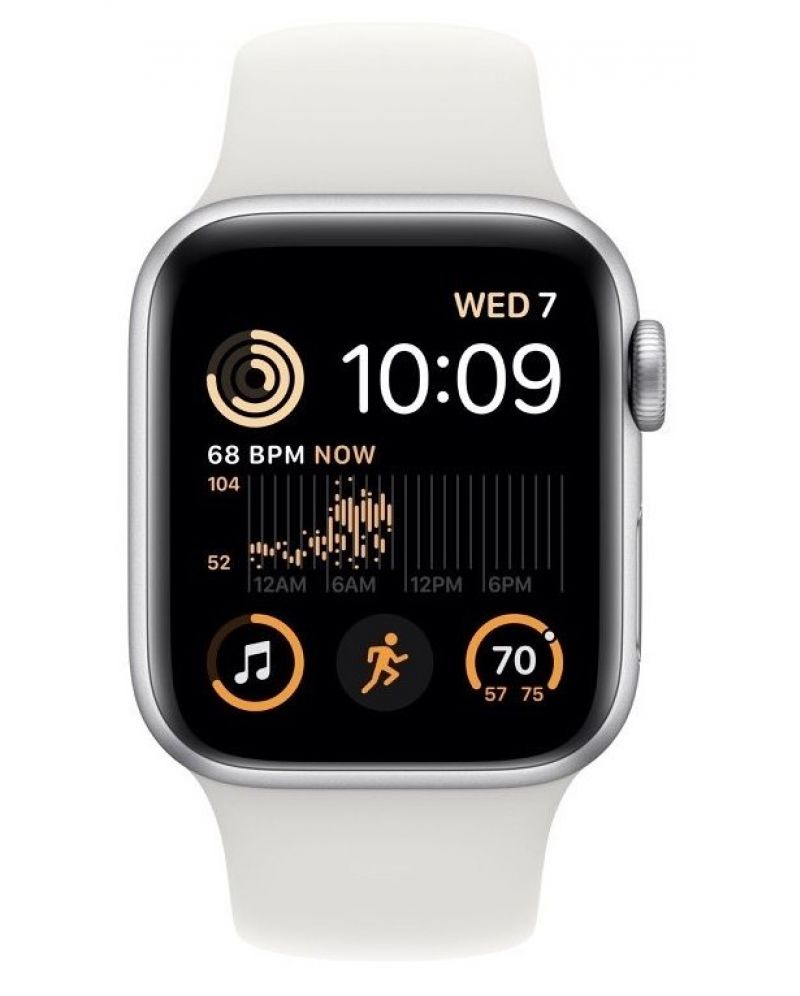 Смарт часовник Apple - Watch SE2, 40mm, Silver/White | Ozone.bg